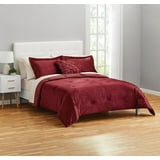 Free Shipping! Mainstays 10 Piece Red Velvet Bed in a Bag Comforter Set ...