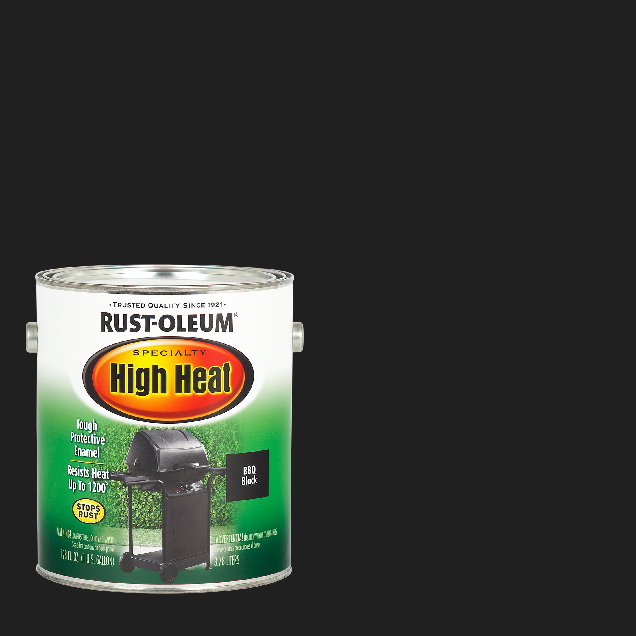 Bar-B-Que Black, Rust-Oleum Specialty Satin High Heat Paint- Gallon, 2 ...