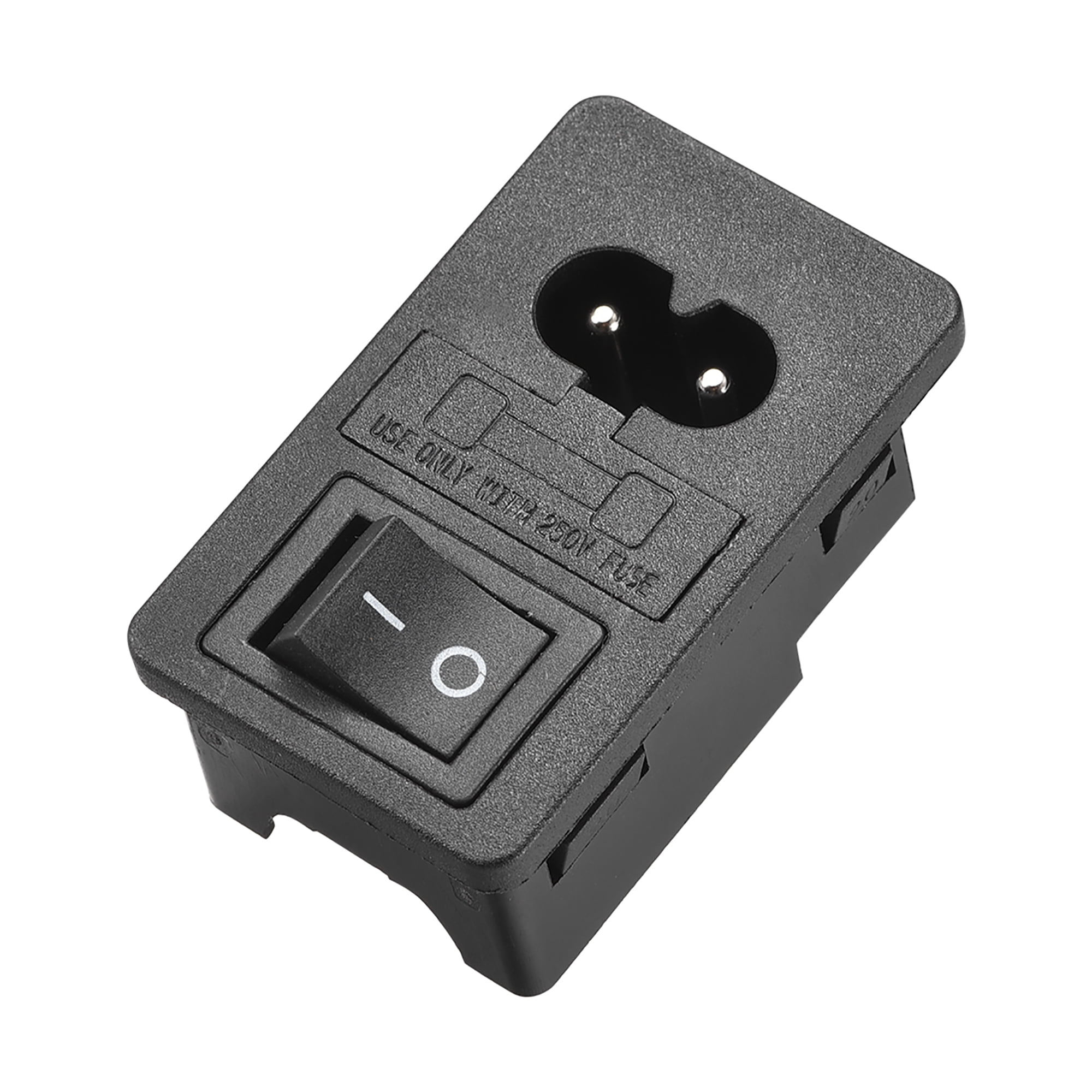 C8-8 Panel Mount Plug Adapter 250V 10A 2P 2mm Buckle IEC Inlet Module ...