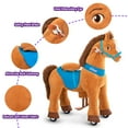 PonyCycle Ride on Horse Toys Rocking Brown Horse (with Brake/ Size 4 ...