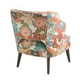 Open Back Accent Chair, Upholstered Single Armchair with Curved Back ...