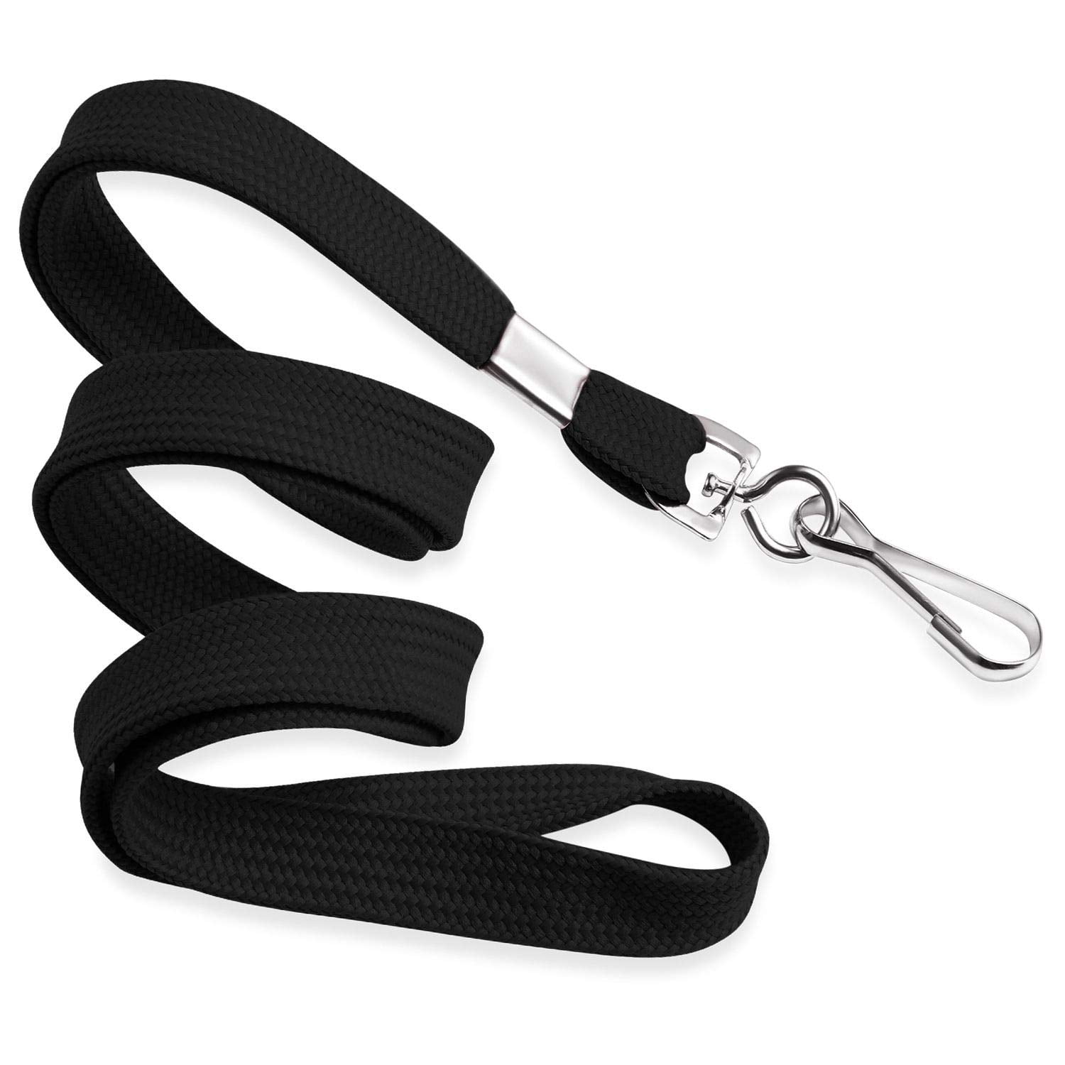 Mifflin 36" Flat Black Lanyards, 100 Pack (US Company) - Walmart.com