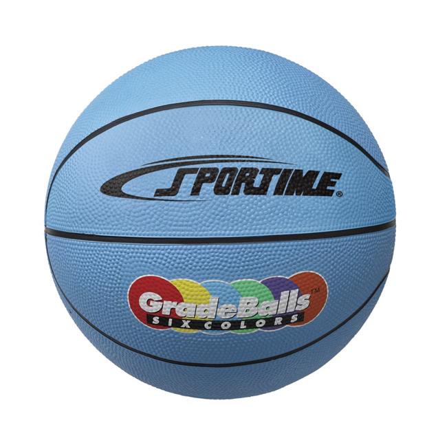 Sportime 1599263 27 in. Gradeball Rubber Junior Basketball, Blue ...
