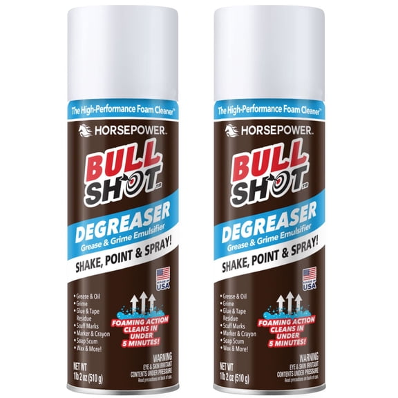 Bull Shot Degreaser 2PK, Foaming Degreaser & Grime Remover, Heavy-Duty ...