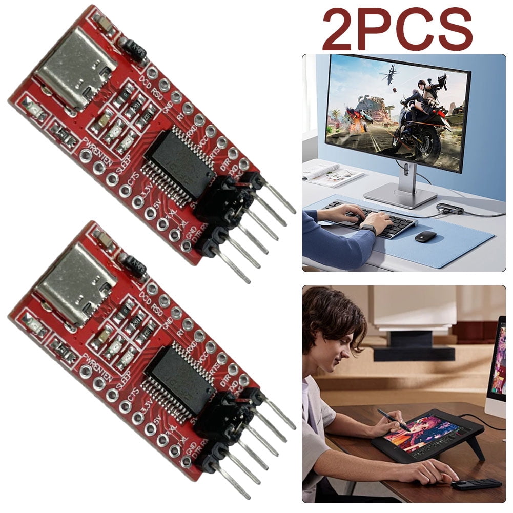 Módulo FT232RL FT232 Pro Mini USB A TTL 232 3 V 5 Rojo 2 Uds | Walmart ...