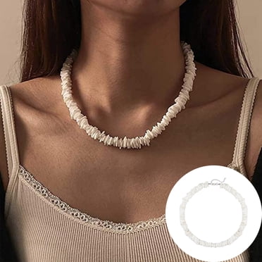 Fablinks Hawaiian Puka Shell Necklace, Unisex Beach Choker for Men and ...