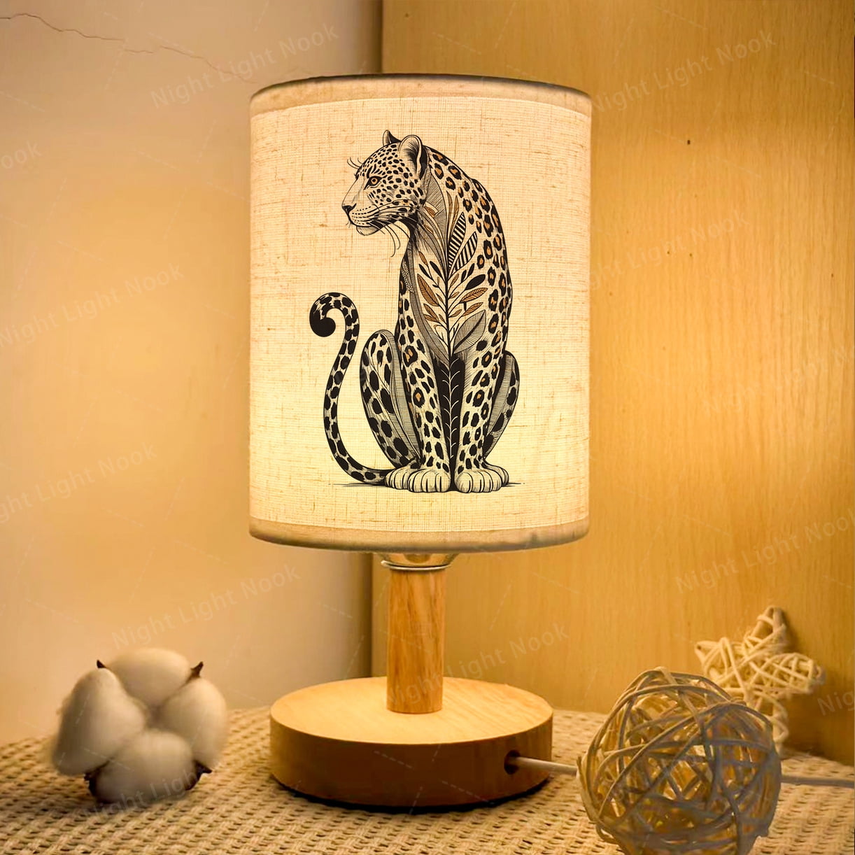 Click here for Unbranded 1pc Leopard Art Design Fabric Table Lamp... prices