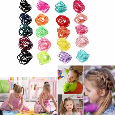 500/1000/2000pcs Girls Colourful Disposable Rubber Band Hair Ties ...