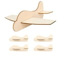 OGITUDE 5pcs Diy Assembled Airplane Unpainted Airplane Wood Unfinished ...