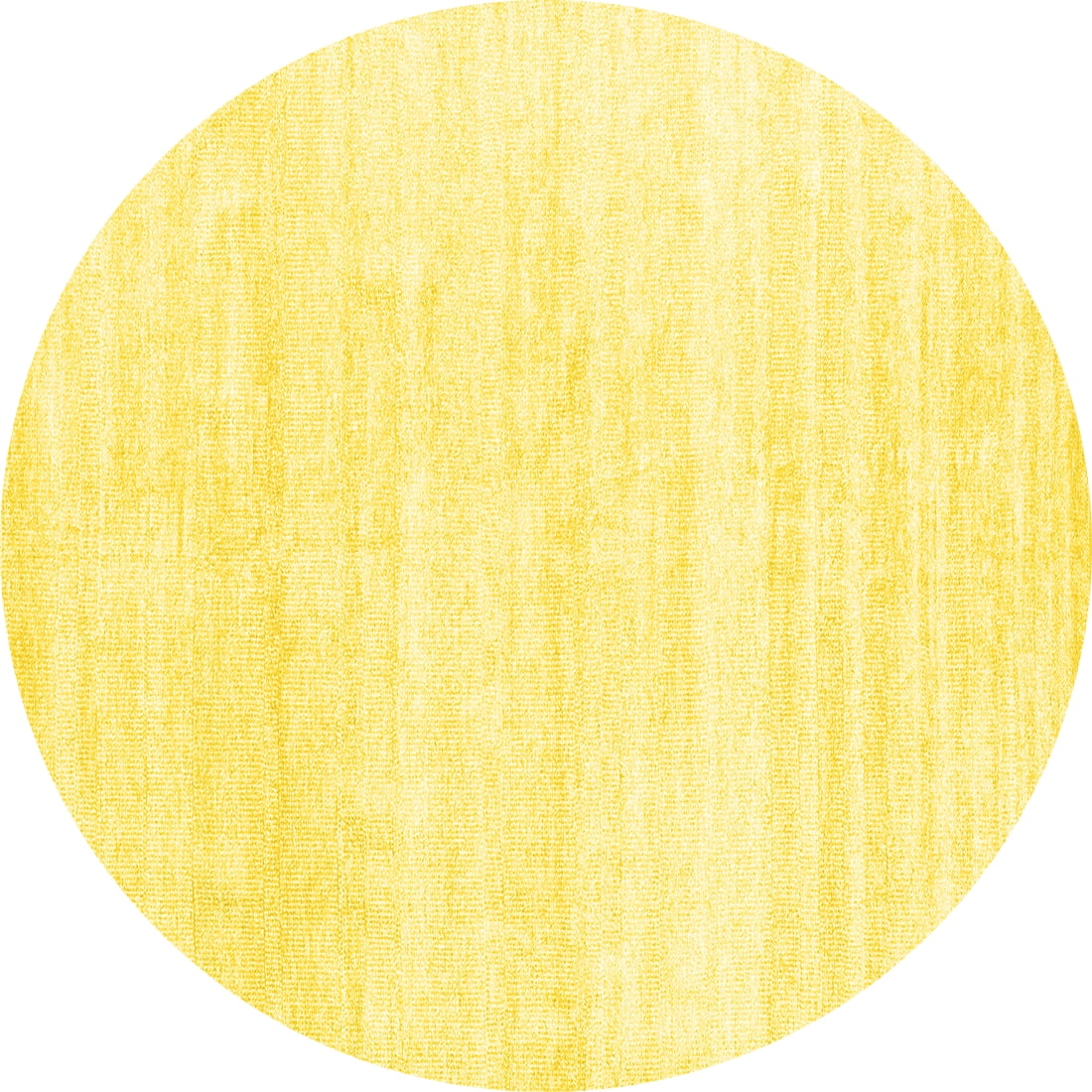 Ahgly Company Indoor Round Solid Yellow Modern Area Rugs, 8' Round ...