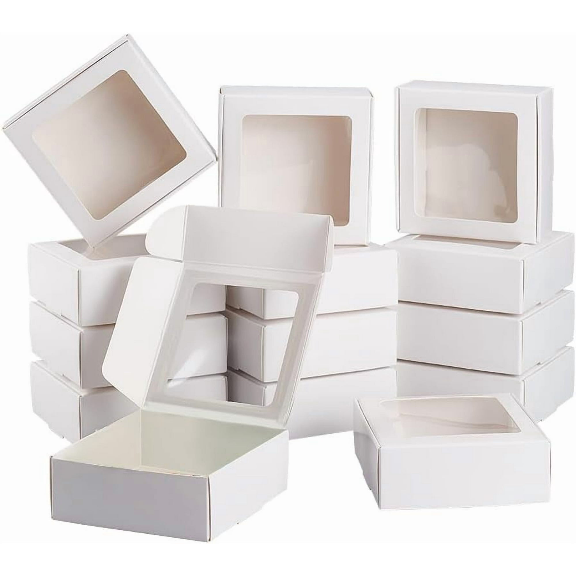 Click here for Nobrand 20 Pack White Kraft Paper Boxes With Clear... prices
