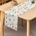 SUNOLIFE Watercolor Floral Linen Table Runners Spring Flowers Table ...