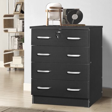 Home Furniture Cindy 7 Drawer Chest Wooden Dresser with Lock - White ...