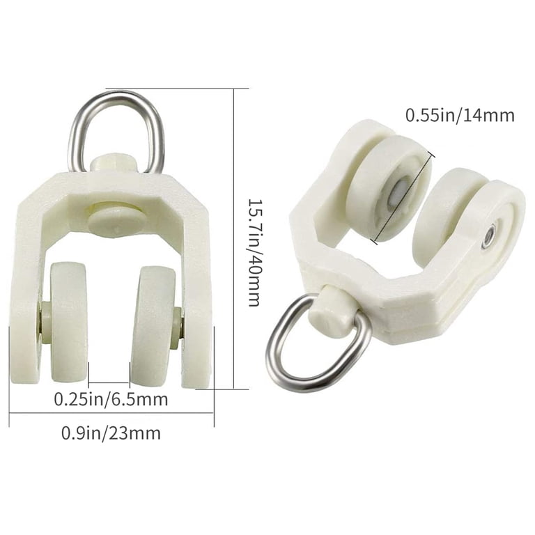 Curtain Track Gliders 50 Pieces Drapery Rail Wheels Sliding Glider For ...