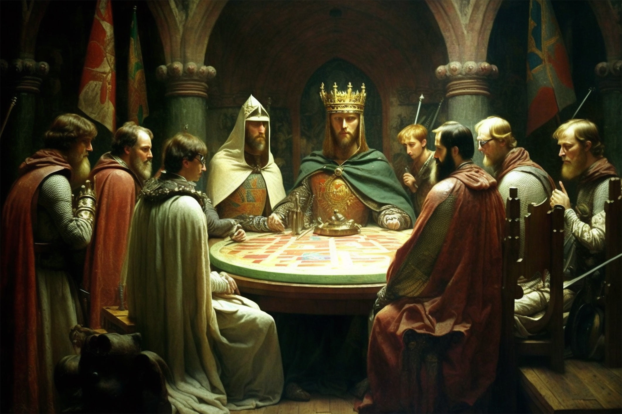 24x36 gallery poster, King Arthur and the Knights of the Round Table p3 ...