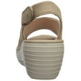 clarks women's reedly shaina wedge sandal, sand nubuck, 075 w us ...
