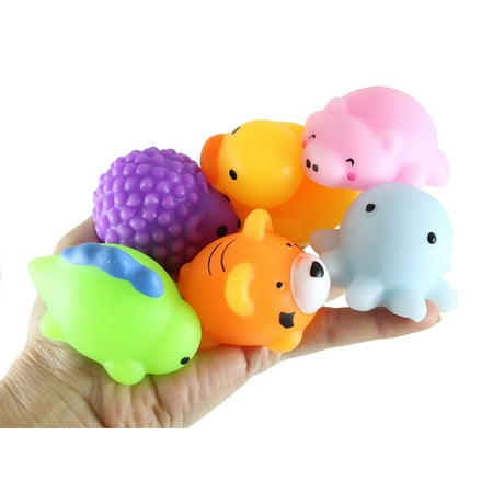 Set of 6 Jumbo Mochi Squishy Animals - cute Kawaii - Sensory, Stress ...