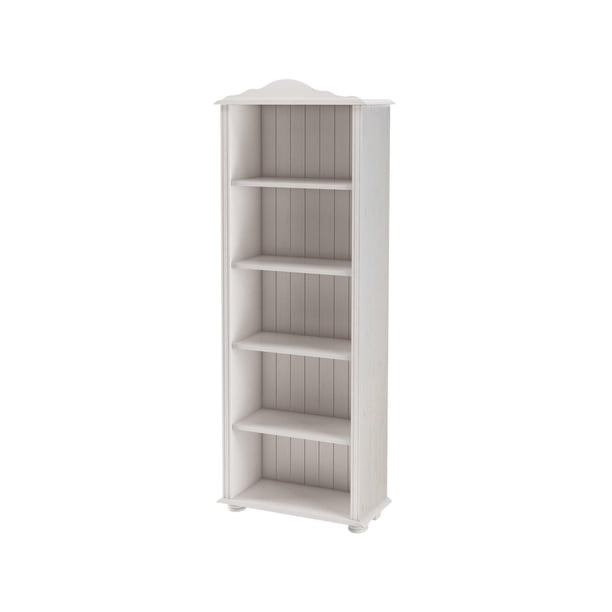 RealRooms Chester 5 Shelf Open Bookcase, White and Lacquer - Walmart.com