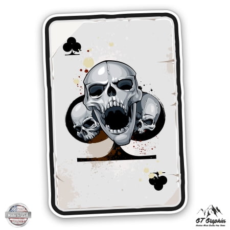 Skeleton Deck of Cards - 12" Vinyl Sticker Waterproof Decal - Walmart.com