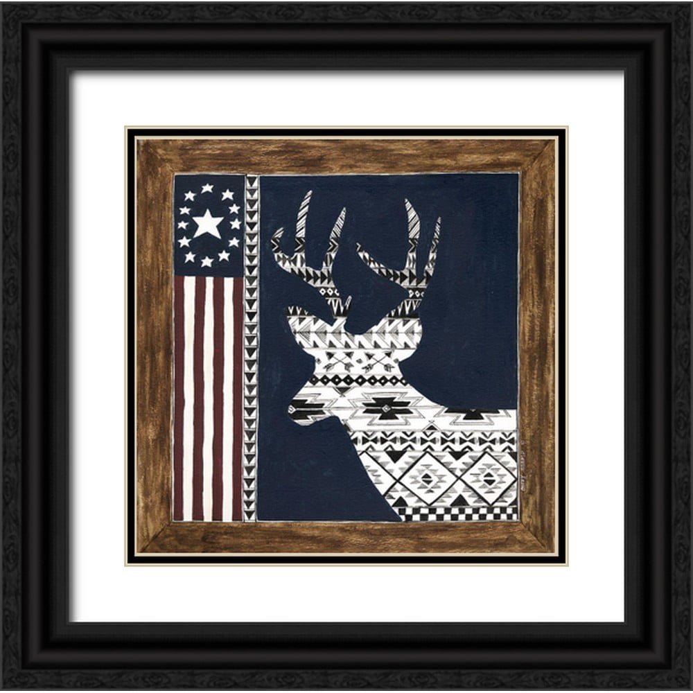 Shamp, Cindy 15x15 Black Ornate Wood Framed with Double Matting Museum ...