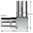 Quick Connect Right Angle F Connector, Easy Install 90 Degree Elbow ...
