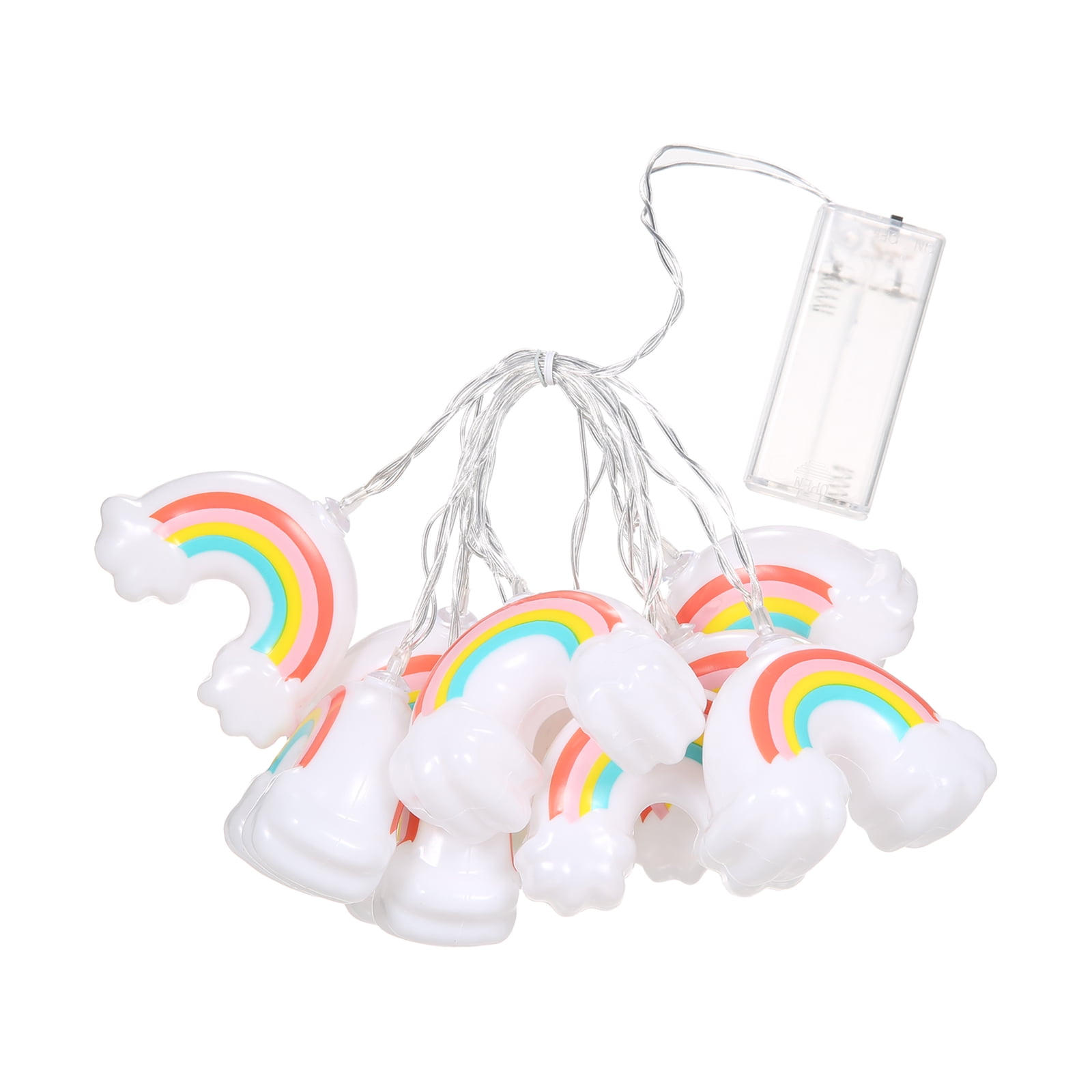 Mewmewcat 5FT 10LED Rainbow String Lights Christmas Decorative Fairy ...