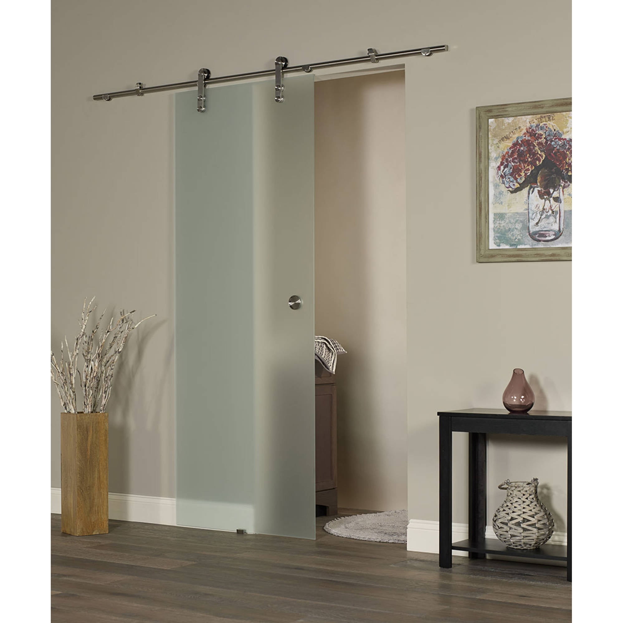 Pinecroft New Visions Ice Glass Barn Door Covers Opening Size 30 Pinecroft New Visions Ice Glass Barn Door Covers Opening Size 30