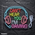 Gaming Neon Sign Can't Hear You I'm Gaming Headset Gamer Light Bright ...