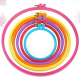 DECORNIJIA Adjustable Knitting Rings 6Pcs Plastic Embroidery Circle ...