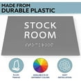 ADA CENTRAL SIGNS - 6" X4" Stock Room Sign - ADA Compliant Tactile ...