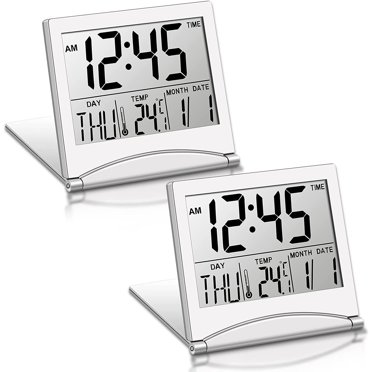 VOCOO Blue LED Digital Desktop Alarm Clock 6.3" Large Display for ...