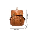 Vintage Leather Style Backpack, Retro Casual Laptop Backpack with ...