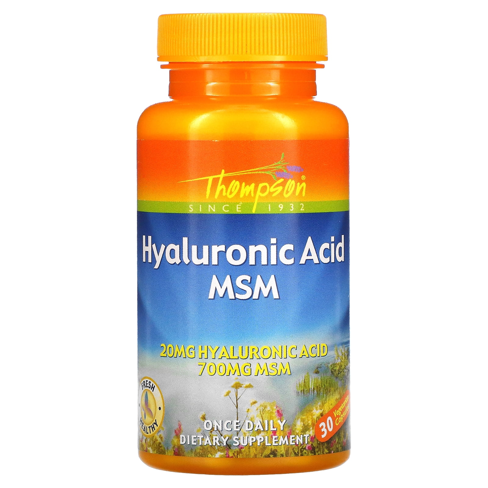 Thompson - Hyaluronic Acid MSM - 30 Capsules - Walmart.com