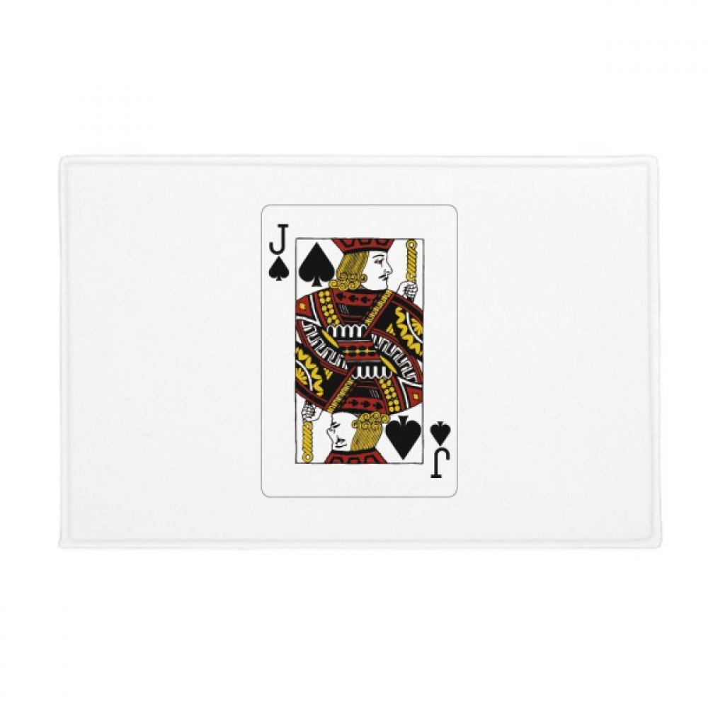 Playing Cards Spade J Pattern Ground Mat Non Slip Floor Bathroom Door ...