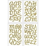 S•e•i 1.75-Inch Gold Glitter Iron-on Letters for Shirts and Jerseys, 63 ...