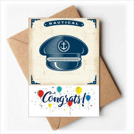 Sailor Hat Navigation Military Ocean Wedding Cards Congratulations ...