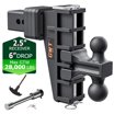 CURT Mfg 48012 Front Mount Hitch Receiver-Mount Ball & Pintle ...