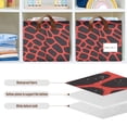 Black Red Snake Skin Collapsible Storage Bin Open Home Shelf Basket ...