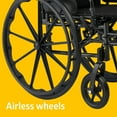 Medline 18" Foldable K4 Wheelchair with Swing Back Desk Length Arms ...