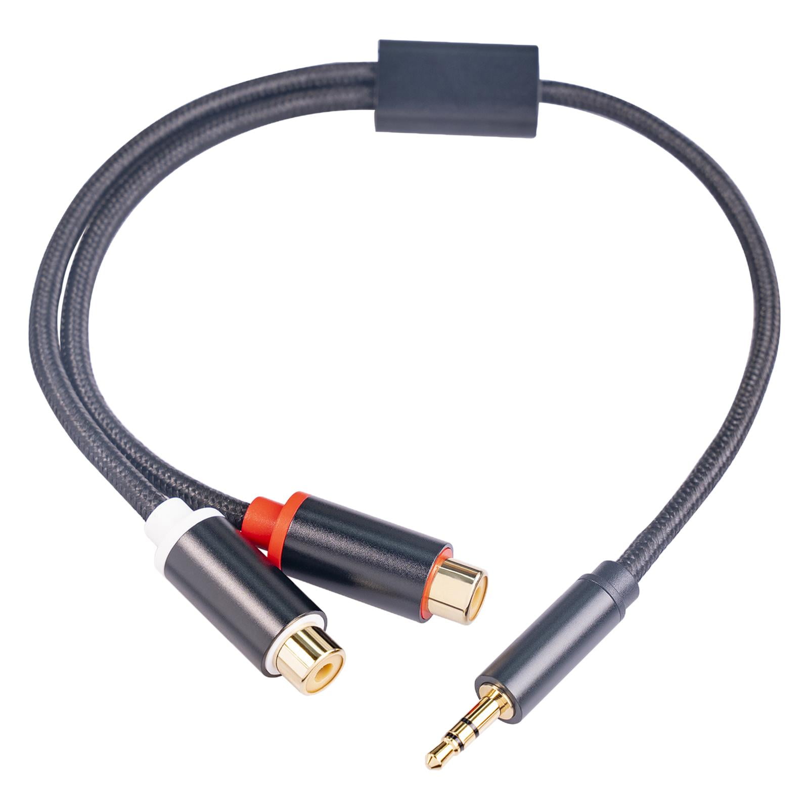 3.5mm to 2 RCA Stereo Audio Cable Plug and Adapter for Soundbar Home ...
