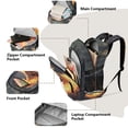 ALAZA Fox Fire Forest Print Student Backpack School Bookbag Large ...