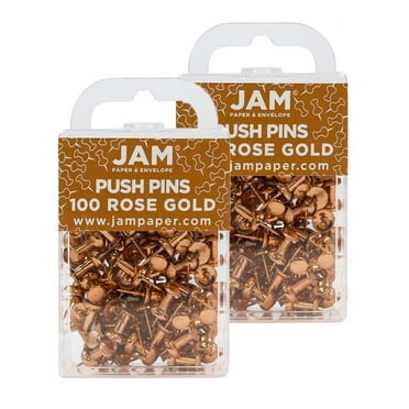 JAM Paper Push Pins, Orange, 2 Packs of 100 - Walmart.com