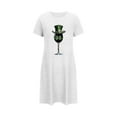 Aobny Warm Nightgowns for Women Clovers St.Patrick's Night Gowns White ...