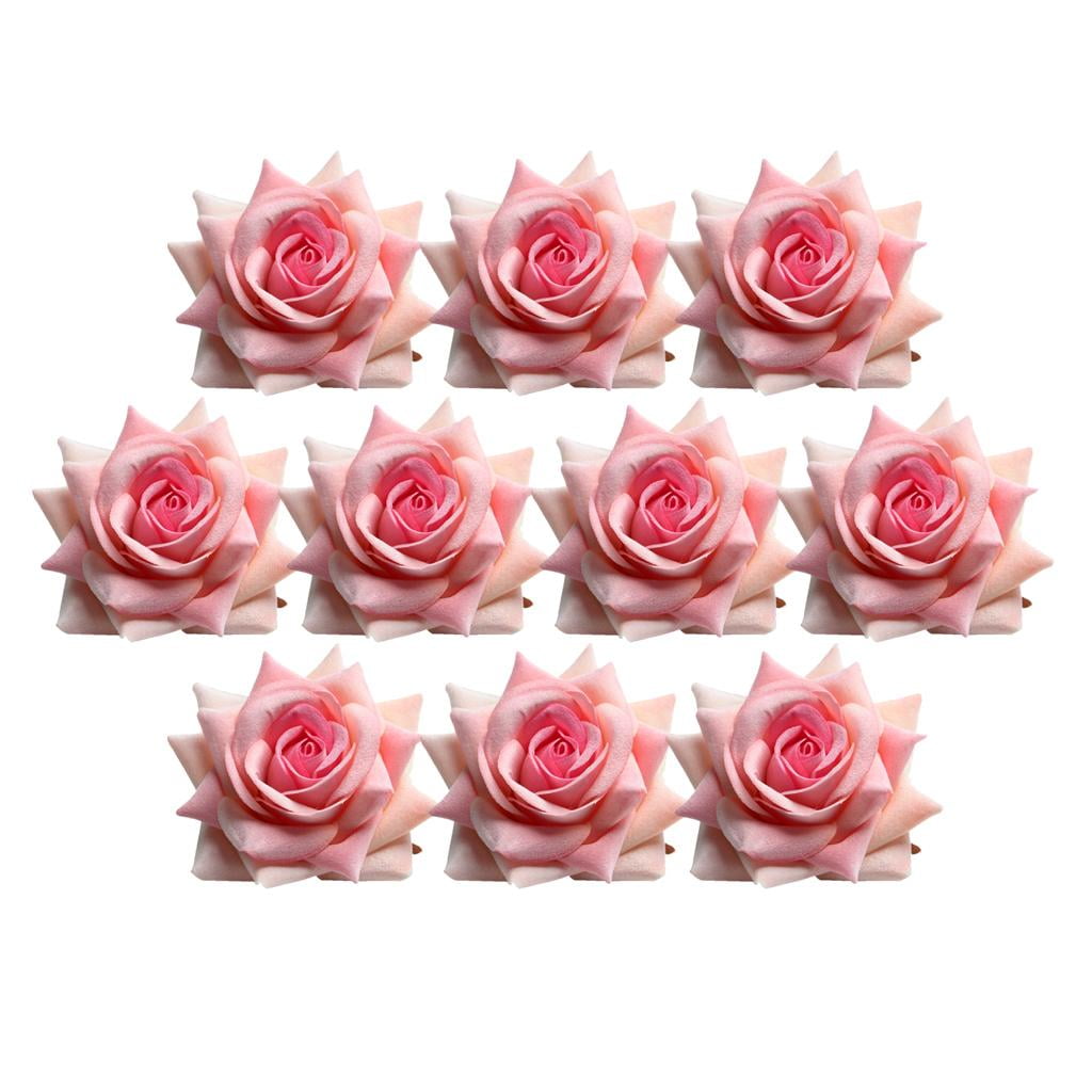 Cabezas de flores artificiales Zulema 10 Uds rosas de colores mezclados | Bodega Aurrera en línea