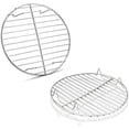 Round Cooling Rack Set of 2, 7½ Inch Round Baking Steaming Roasting ...