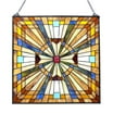 Tiffany Style Stained Glass Window Panel, Hanging Geometric Design ...