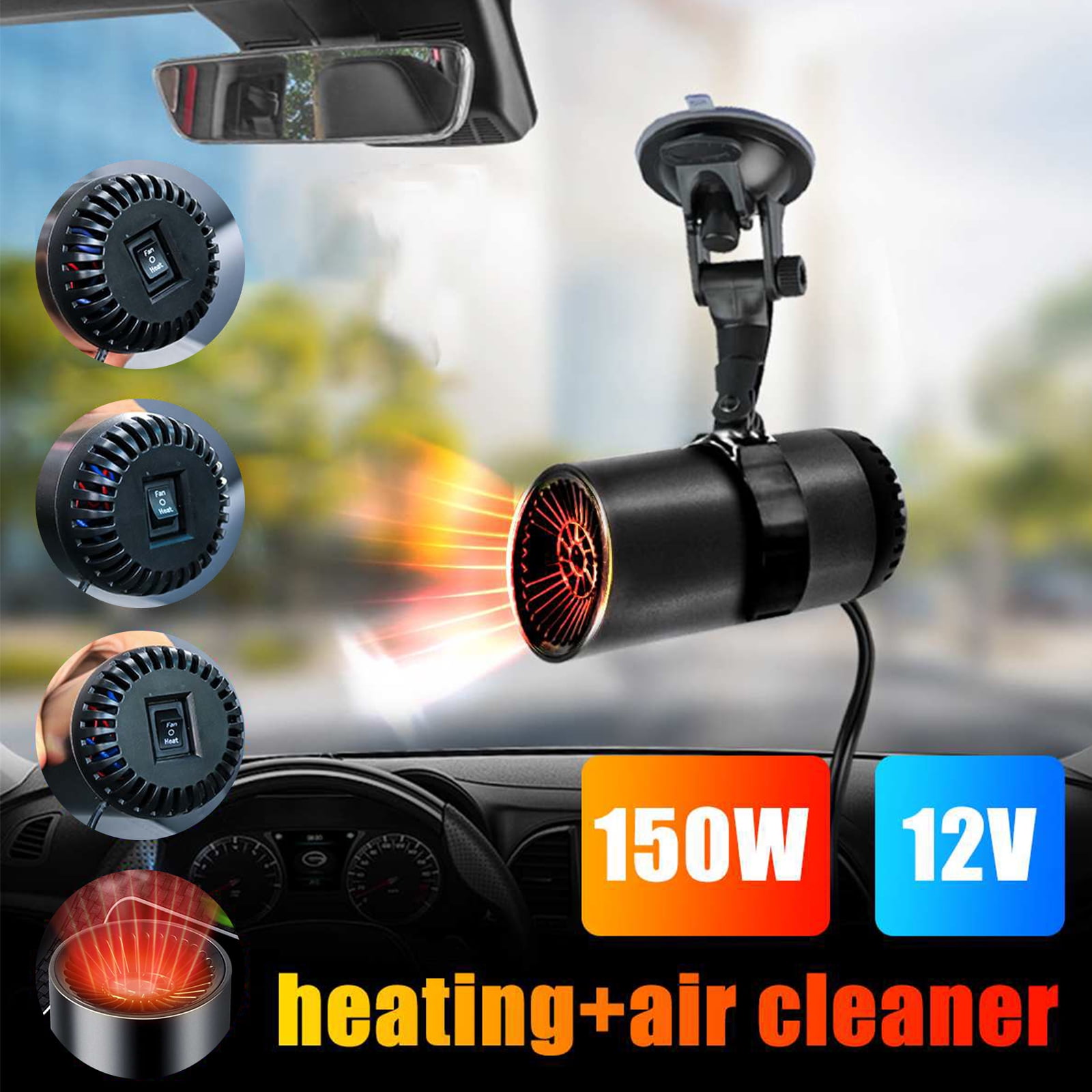 Car Heater,12V Fast Heating Fan Portable Defogger Defroster Auto ...