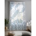 Blue Lobster Sheer Curtains 84 Inch Long 1 Panel Ocean Starfish Coral ...