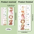 1Set PVC Height Growth Chart Wall Sticker Cartoon Animal for Kid Room ...