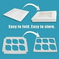 [18 Boxes and 18 Trays Pack] 9x7x3.5” White Cupcake Box with Window and ...